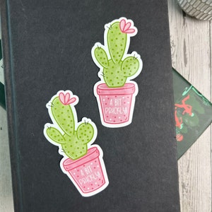 A Bit Prickly Cactus Sticker | Pink Cactus Sticker | Cactus Laptop ...