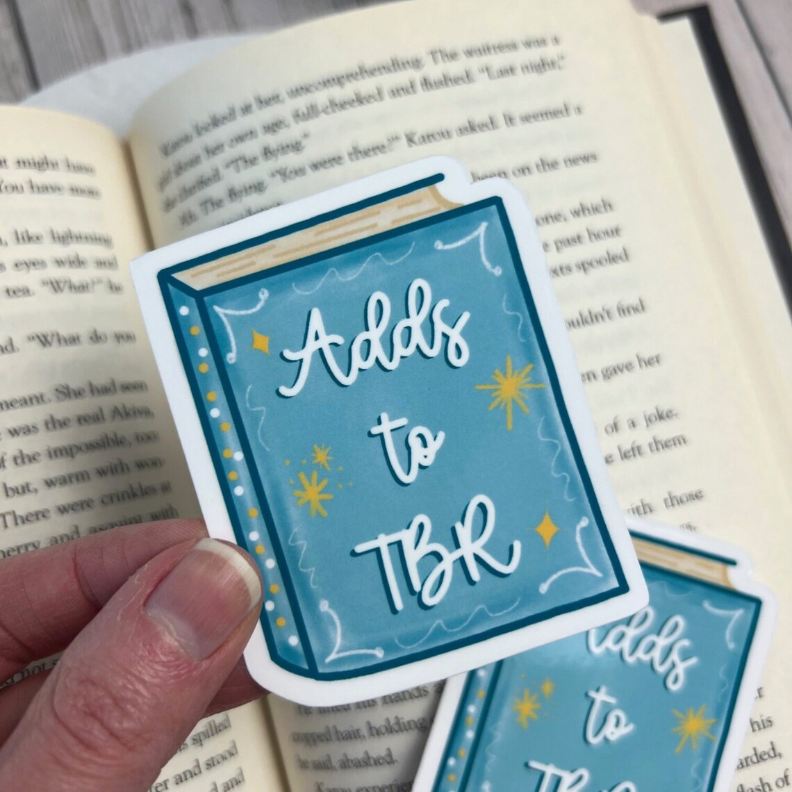 To Be Read TBR Sticker | Reading Sticker | TBR Cart Sticker | Book Club ...