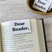 Dear Reader Magnetic Bookmark Taylor Bookmark Midnights Bookmark ...
