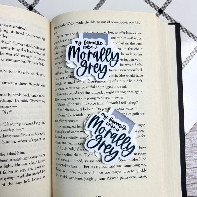My Favorite Color is Morally Grey Magnetic Bookmark | Morally Grey ...