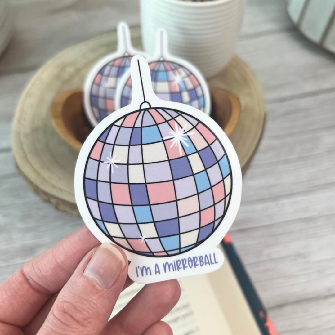 Mirrorball Sticker Purple Mirrorball Sticker Folklore Inspired Sticker ...