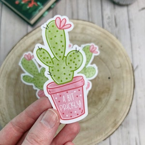 A Bit Prickly Cactus Sticker | Pink Cactus Sticker | Cactus Laptop ...