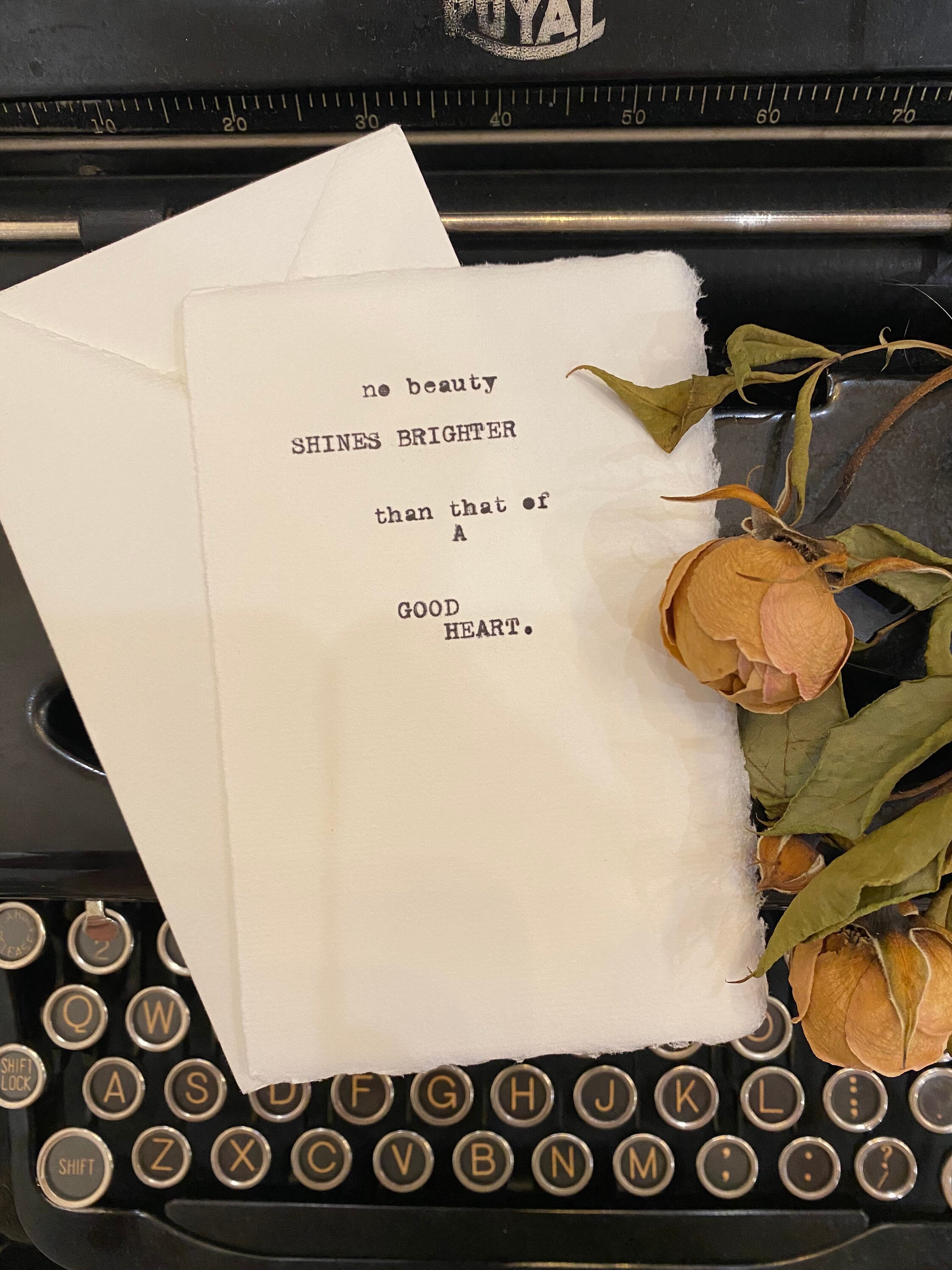 Custom Typed Card - Etsy