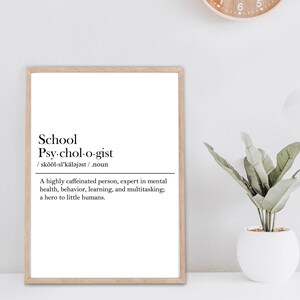 School Psychologist Printable School Office Decor Psychologist Office ...