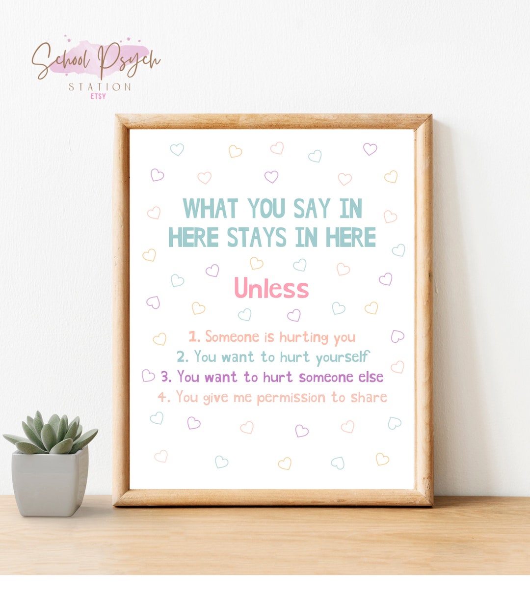 Counseling Poster- Counseling Wall Art- School Psych Poster ...