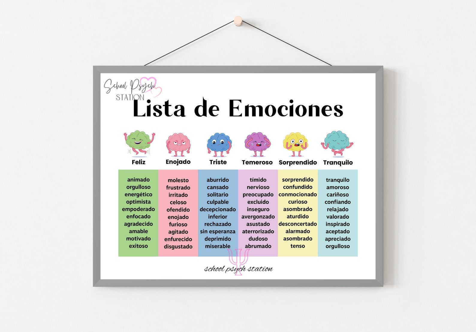 Spanish Feelings Poster Bilingual Feelings Poster Counseling Poster ...