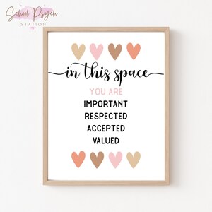 Safe Space Poster Safe Space Printable School Psychologist Office Decor ...