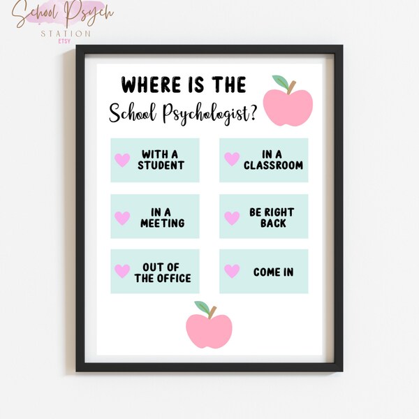 School Psychologist Testing Sign - Etsy
