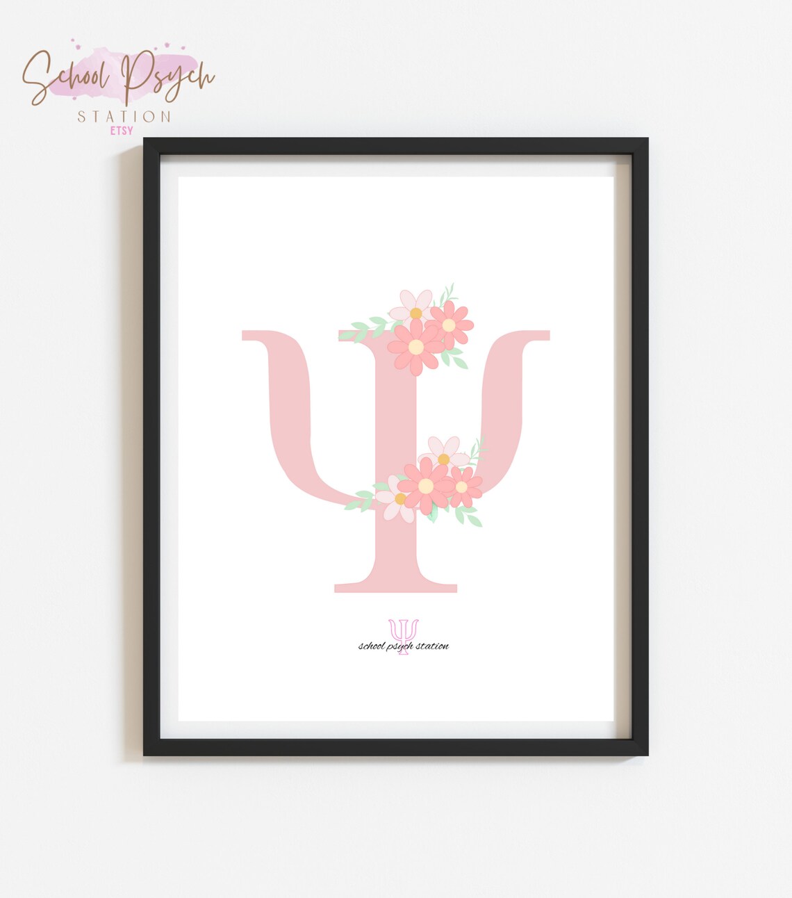 Psi Symbol Psychology Wall Art School Psychologist Office - Etsy