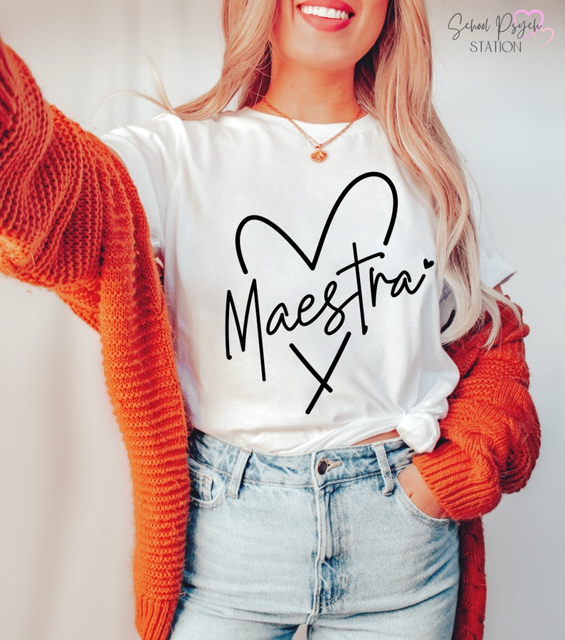 La Maestra Maestra Shirt-maestra Bilingue Spanish Teacher - Etsy