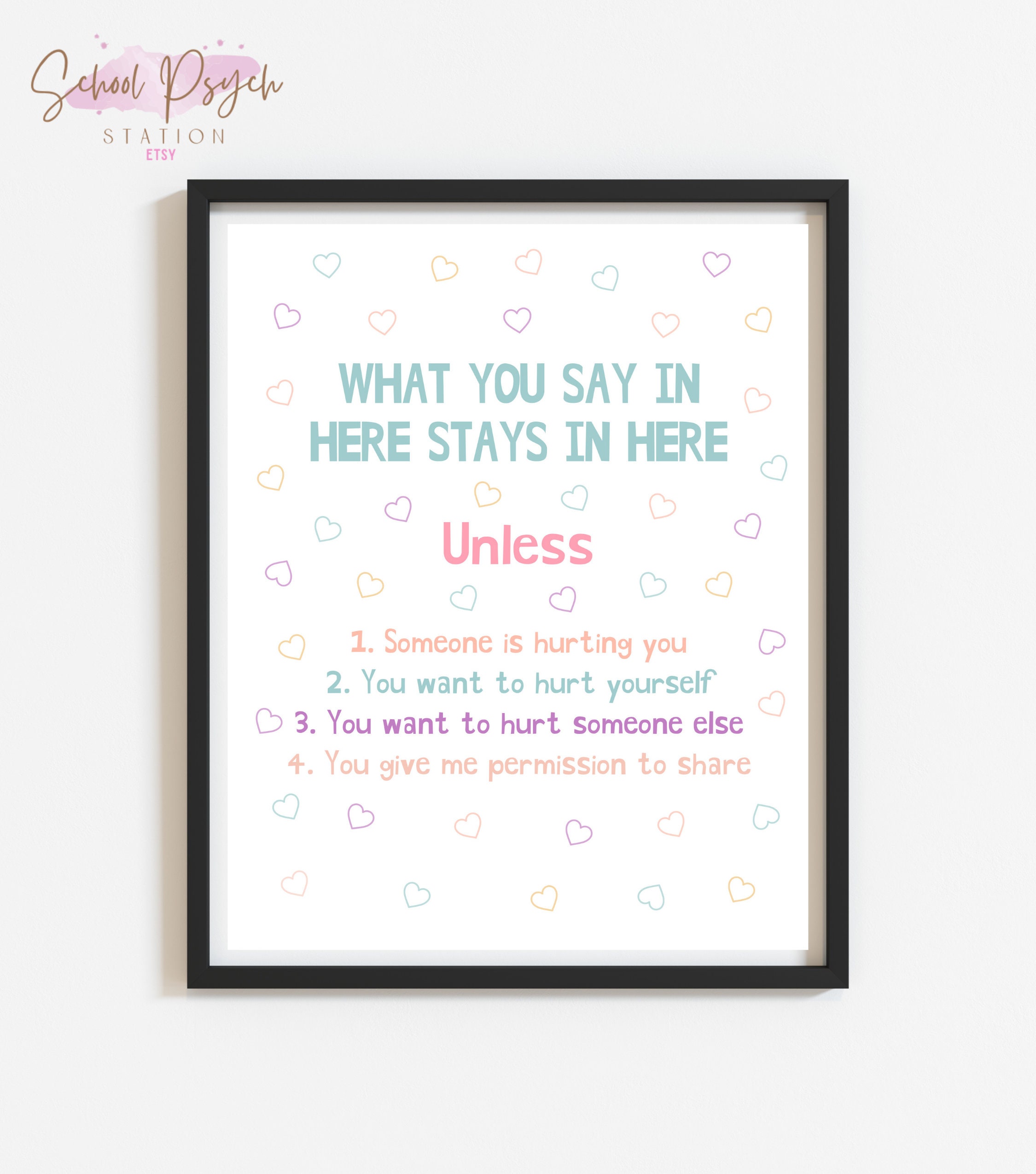 Counseling Poster Counseling Wall Art School Psych Poster - Etsy