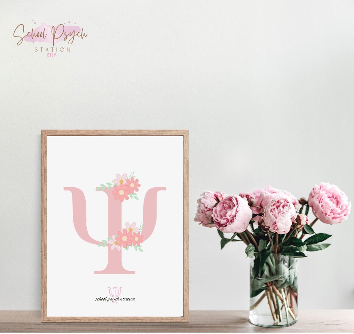 Psi Symbol Psychology Wall Art School Psychologist Office - Etsy