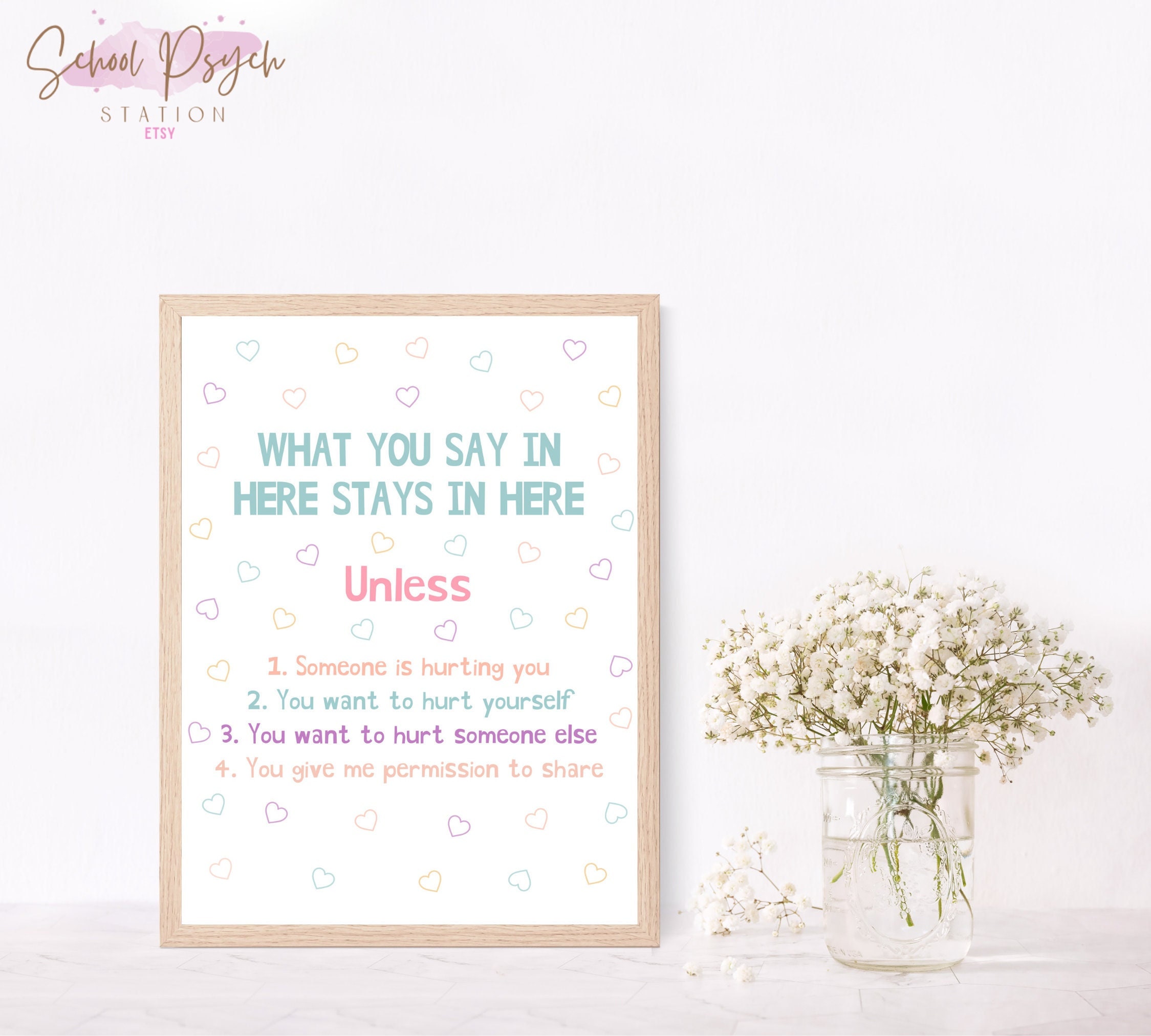 Counseling Poster Counseling Wall Art School Psych Poster - Etsy