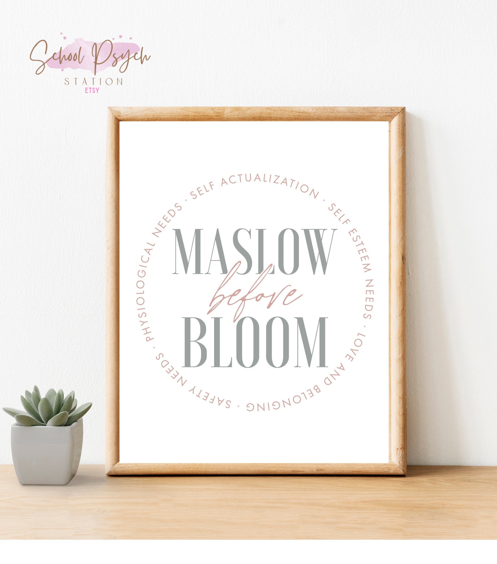 Maslow Before Bloom Printable School Psychologist Office - Etsy