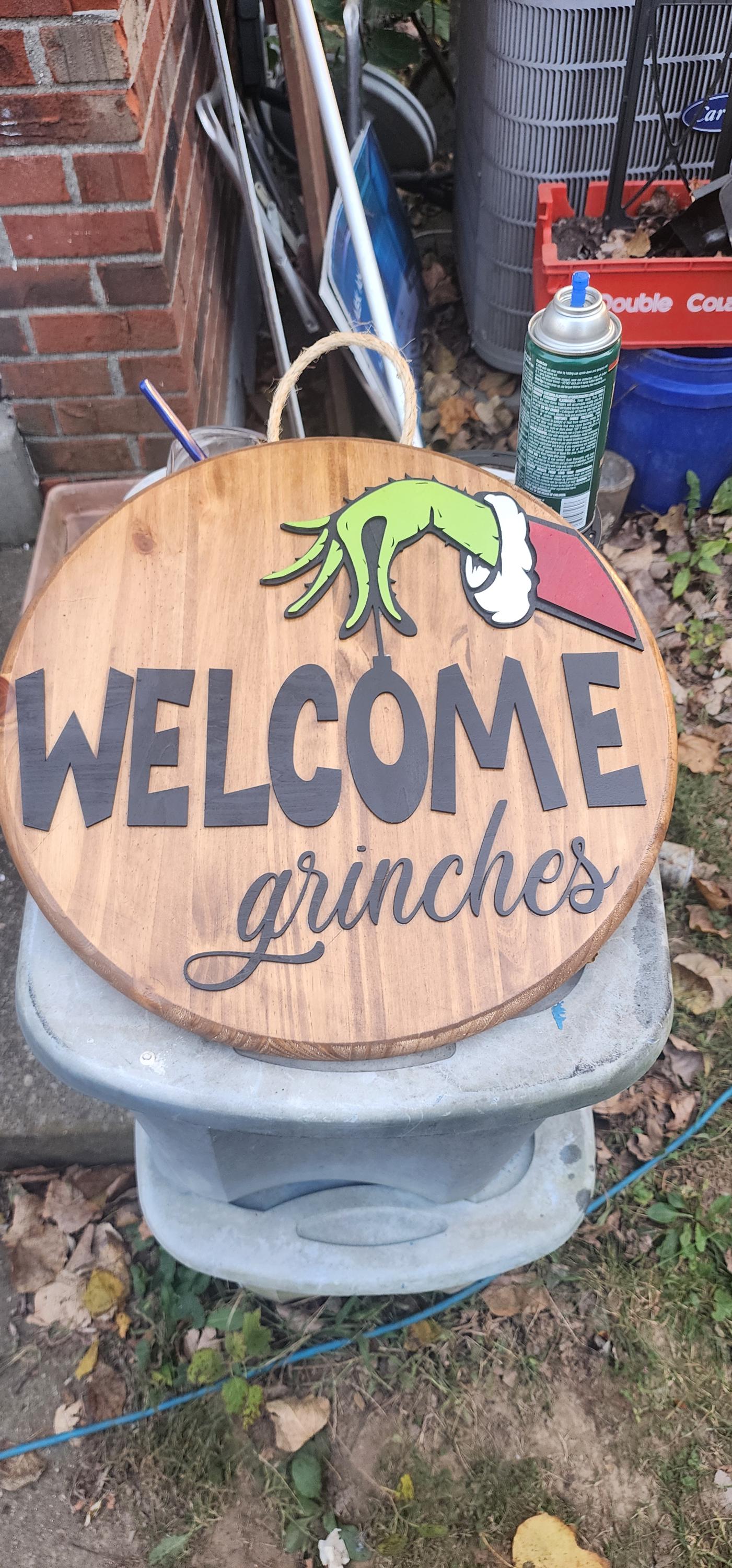 Welcome Door Hanger, Welcome Grinches, Grinch Decor - Etsy