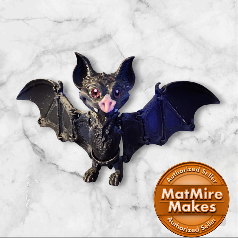 Articulating Vampire Bat 3D Printed - Etsy