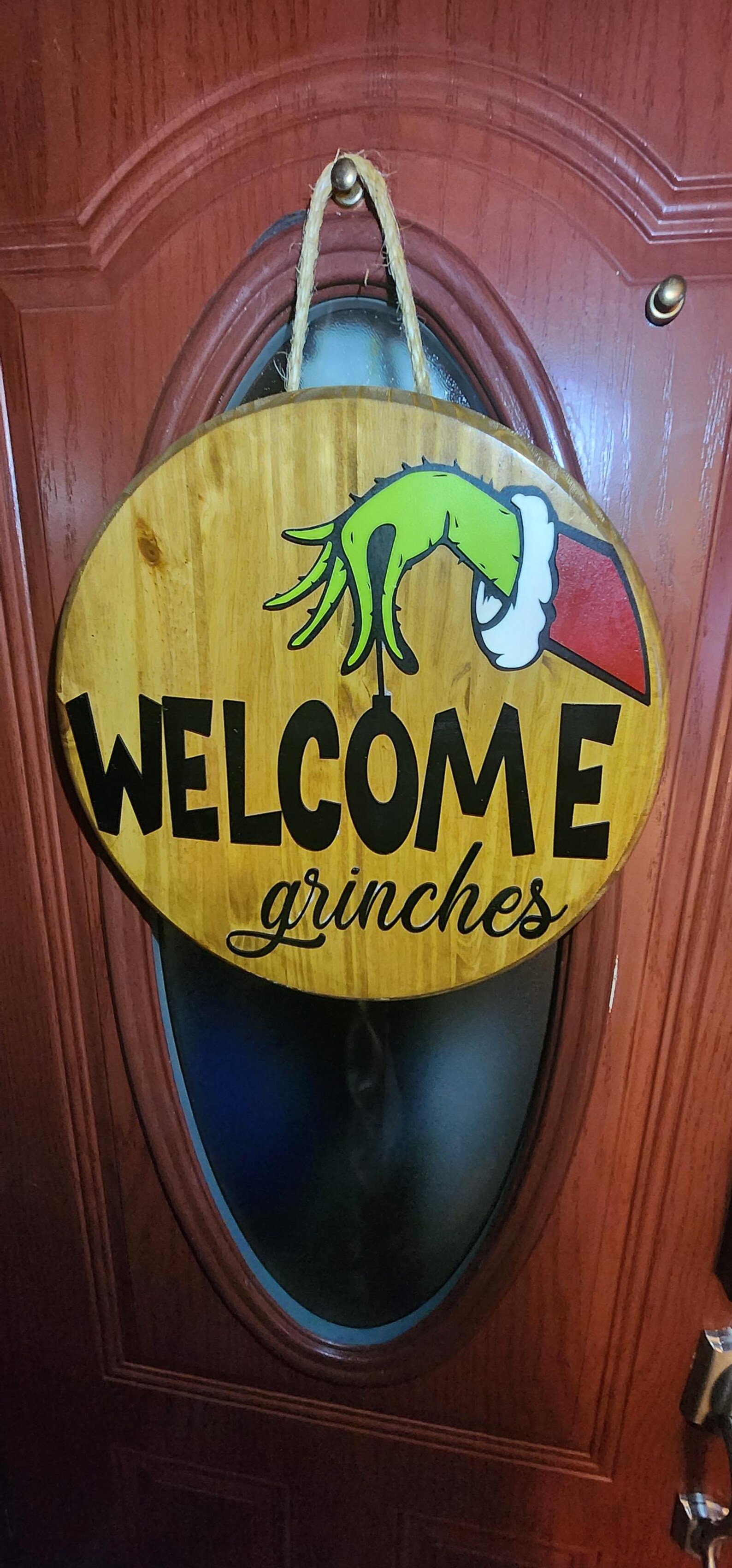 Welcome Door Hanger, Welcome Grinches, Grinch Decor - Etsy