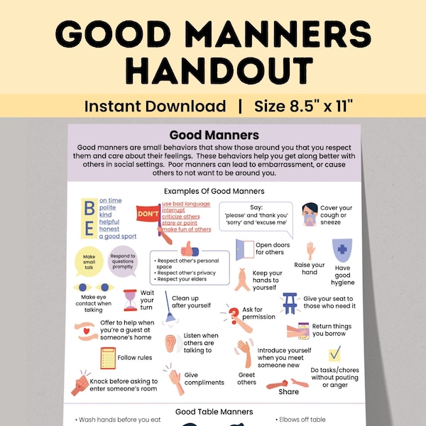 Good Manners - Etsy