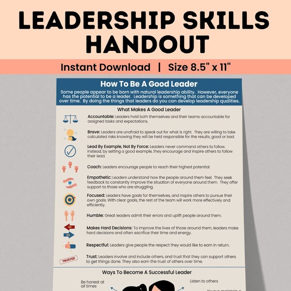 Leadership Poster - Etsy
