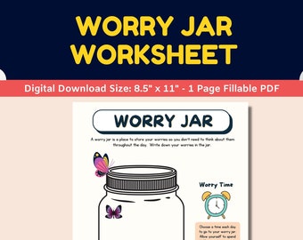 Worry Worksheets Children - Etsy