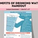 Benefits of Drinking Water Printable Handout, Healthy Habits for Kids ...