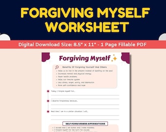Forgiving Worksheet - Etsy