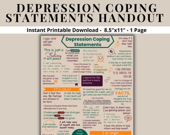 ADHD Coping Skills Printable Handout Poster for Kids - Etsy