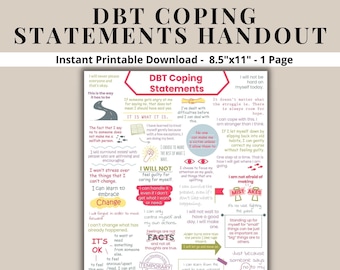 Anxiety Coping Statements Poster - Etsy