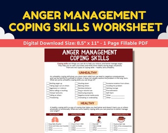 Anger Triggers Fillable Worksheet Teens Adolescents | Etsy UK