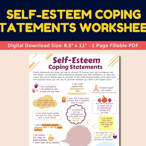 Self-esteem Coping Statements Positive Affirmations for Kids - Etsy