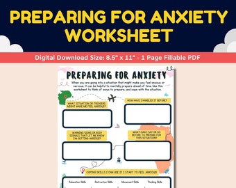 Worry Worksheets Children - Etsy