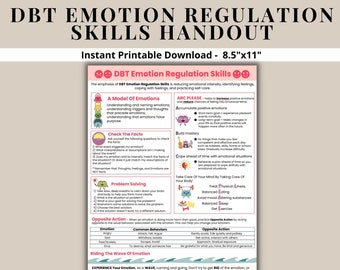 DBT Mindfulness Coping Skills Printable Handout Poster | Etsy