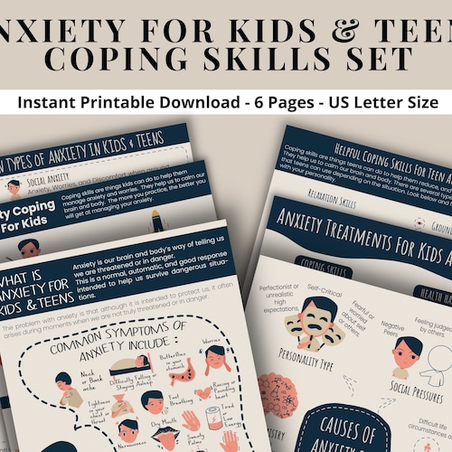 PTSD Trauma Coping Skills Printable Handouts Bundle for - Etsy