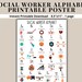 Social Worker Alphabet Social Work Gift Printable Poster ABC - Etsy