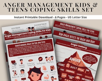 Anger Management Coping Skills for Teens Printable Handout | Etsy