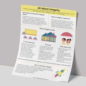 Integrity Printable Character Education for Kids Teens, Therapy ...