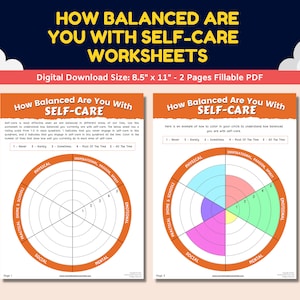 Self-care Wheel for Kids & Teens Worksheets 9 Pg Printable Trauma Self ...
