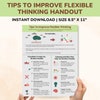 ADHD Coping Skills Printable Handout Poster for Kids executive ...