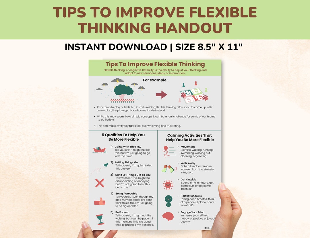 Flexible Thinking Activities Strategies for Kids-teens-therapy Handout ...