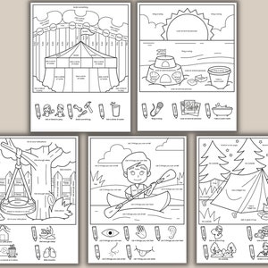 Summer Coloring Pages for Kids-color by Coping Skills Coloring - Etsy