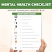 Mental Health Checklist for Kids Therapy Worksheet-child Therapy ...