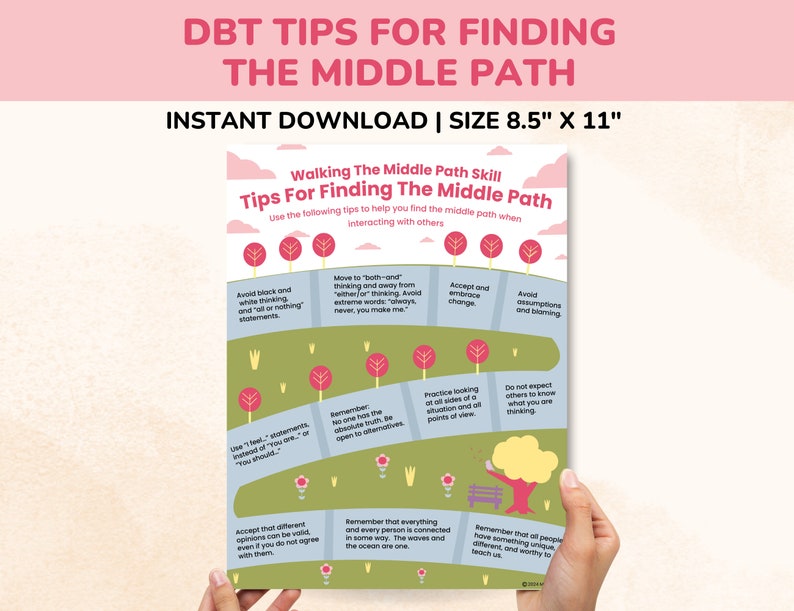 DBT Tips for Finding the Middle Path Handout-walking the Middle Path ...