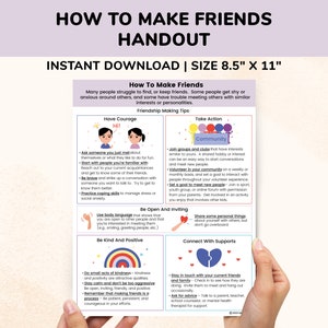 Friendship Making Skills Poster-how to Make Friends-school Counselor ...