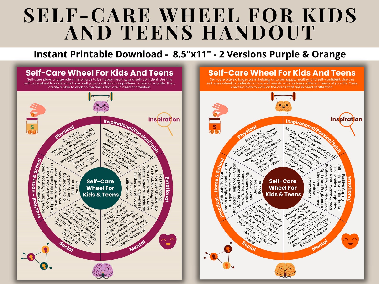 Self-esteem Coping Skills for Kids & Teens Bundle-self - Etsy Canada