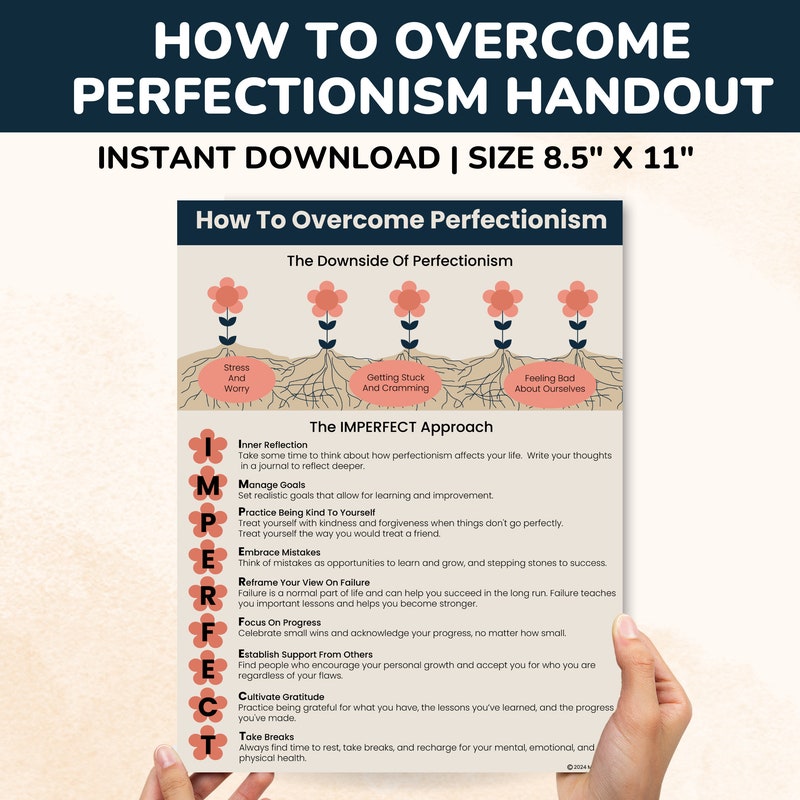 Perfectionism Worksheet - Etsy