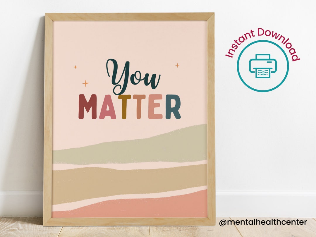 Mental Health Positive Affirmations Poster You Matter School ...
