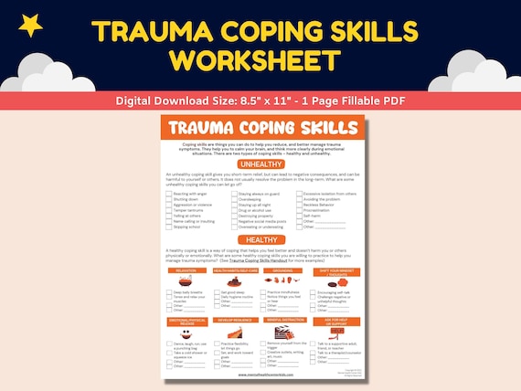 Trauma PTSD Coping Skills Fillable Worksheet Teens Adolescents | Etsy Trauma PTSD Coping Skills Fillable Worksheet Teens Adolescents | Etsy