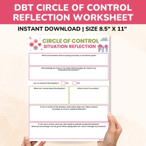 Circle of Control Worksheets 2-pages-therapy Worksheets-kids Teens ...