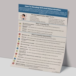 Grit & Determination Success Tips Motivational Poster, Success ...