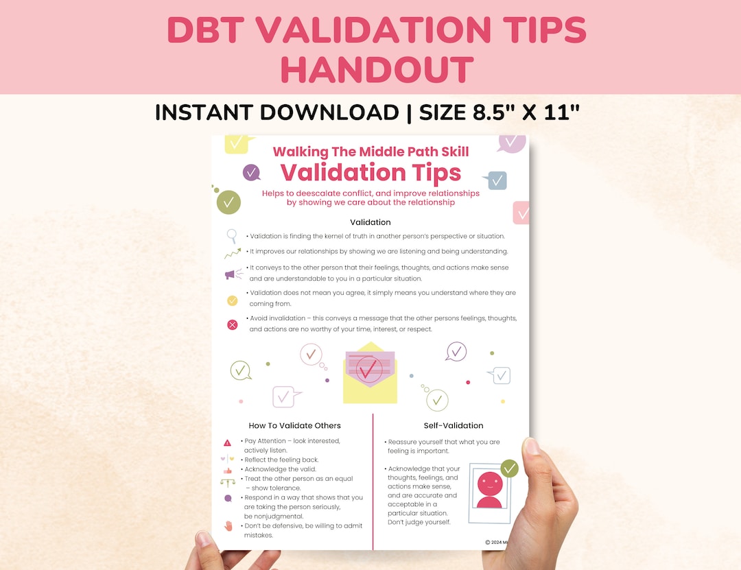 DBT Validation Skills & Techniques Handout - Interpersonal ...